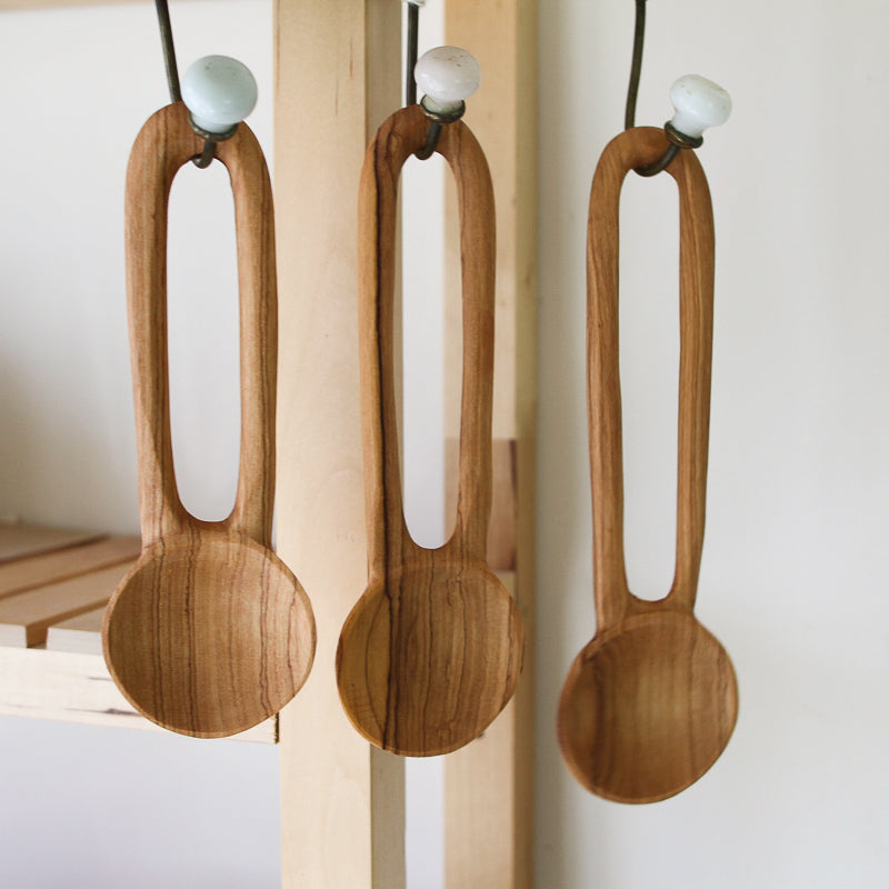 Set of 3 Olivewood Hanging Spoons – BROOK FARM GENERAL STORE